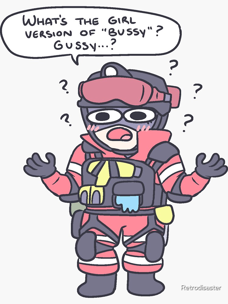 "Gussy?" Sticker for Sale by Retrodisaster | Redbubble