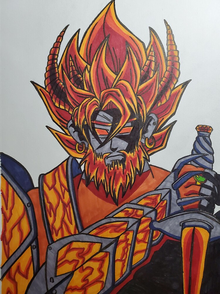 "Flame Commander Azazel" Sticker by majesticrose14 | Redbubble