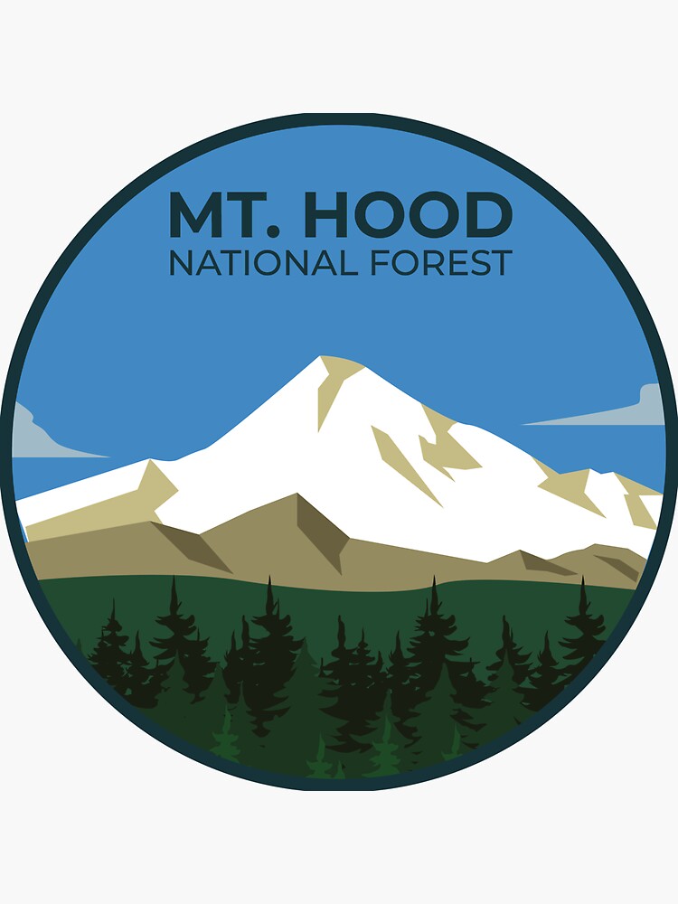"Mount Hood National Forest" Sticker for Sale by park-land | Redbubble