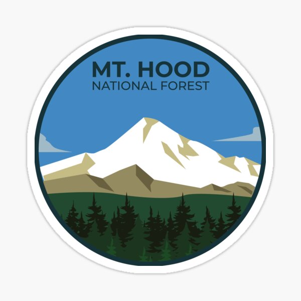 "Mount Hood National Forest" Sticker for Sale by park-land | Redbubble