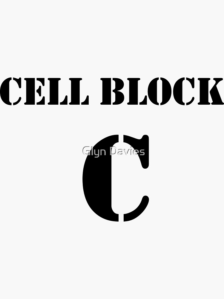 "Cell Block C" Sticker by Onager | Redbubble