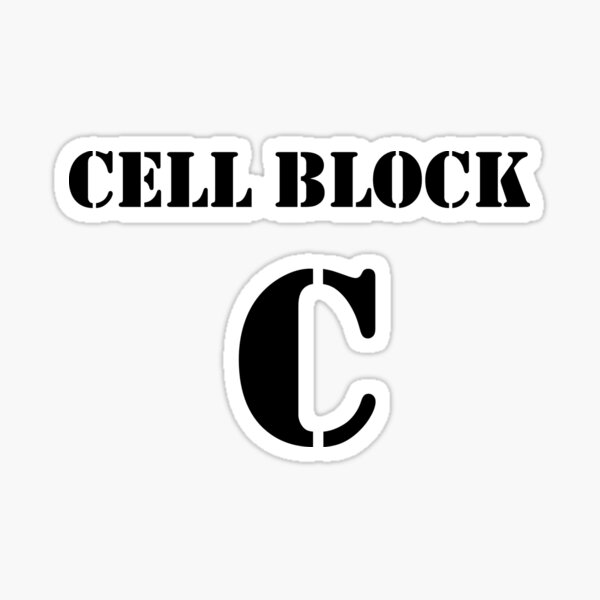 "Cell Block C" Sticker by Onager | Redbubble