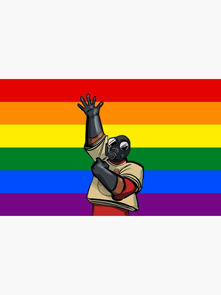 "Pyro TF2 Rainbow Pride Flag" Sticker for Sale by JiggyJohnKramer ...