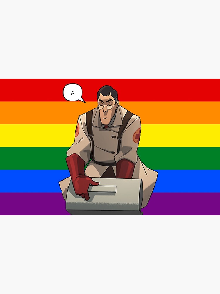"Medic TF2 Rainbow Pride Flag" Sticker for Sale by JiggyJohnKramer ...