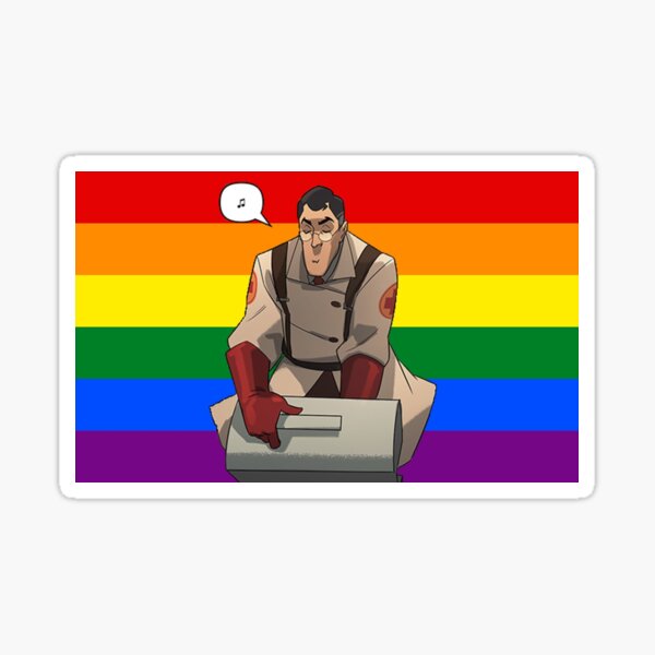 "Medic TF2 Rainbow Pride Flag" Sticker for Sale by JiggyJohnKramer ...