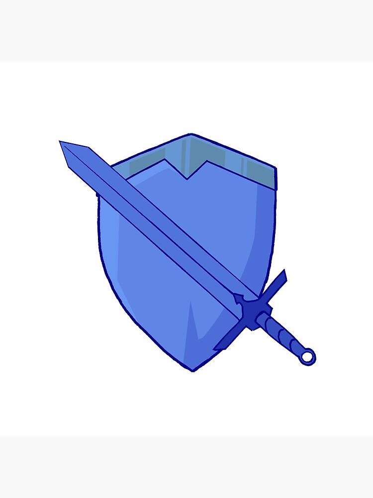 "Blue Sword and Shield" Poster for Sale by 100Coping | Redbubble