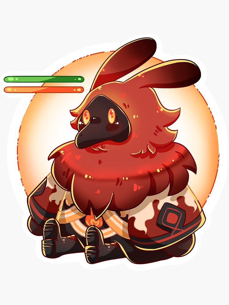 "Chibi Pyro Abyss Mage" Sticker for Sale by DoodlePalace | Redbubble