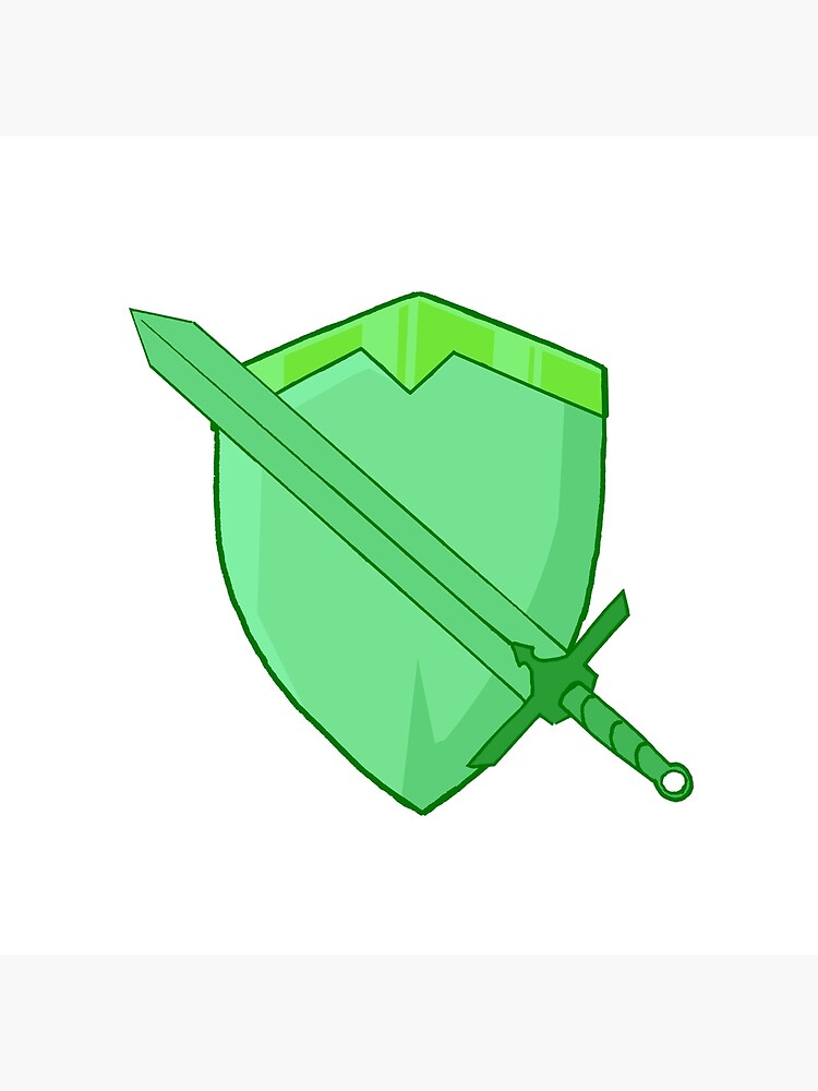 "Green Sword and Shield" Poster for Sale by 100Coping | Redbubble
