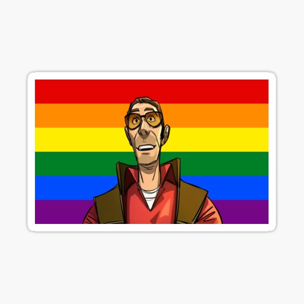 "Sniper TF2 Rainbow Pride Flag" Sticker for Sale by JiggyJohnKramer ...