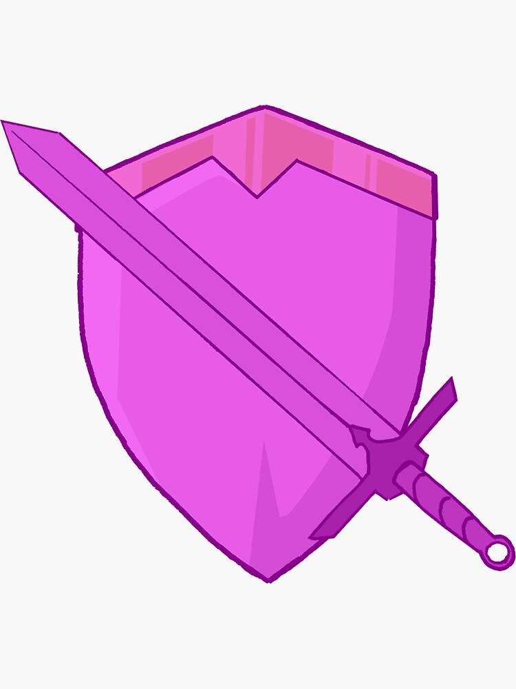 "Purple Sword and Shield" Sticker by 100Coping | Redbubble