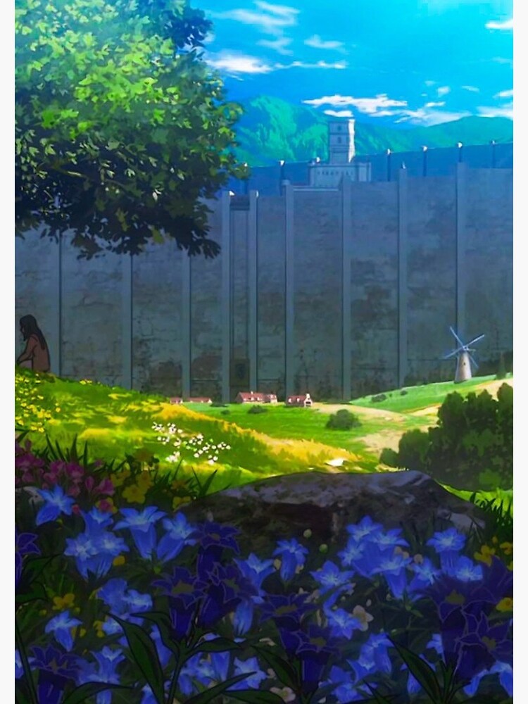 "Wall Maria Beautiful Flower Field Anime Scenery From Attack on Titan ...