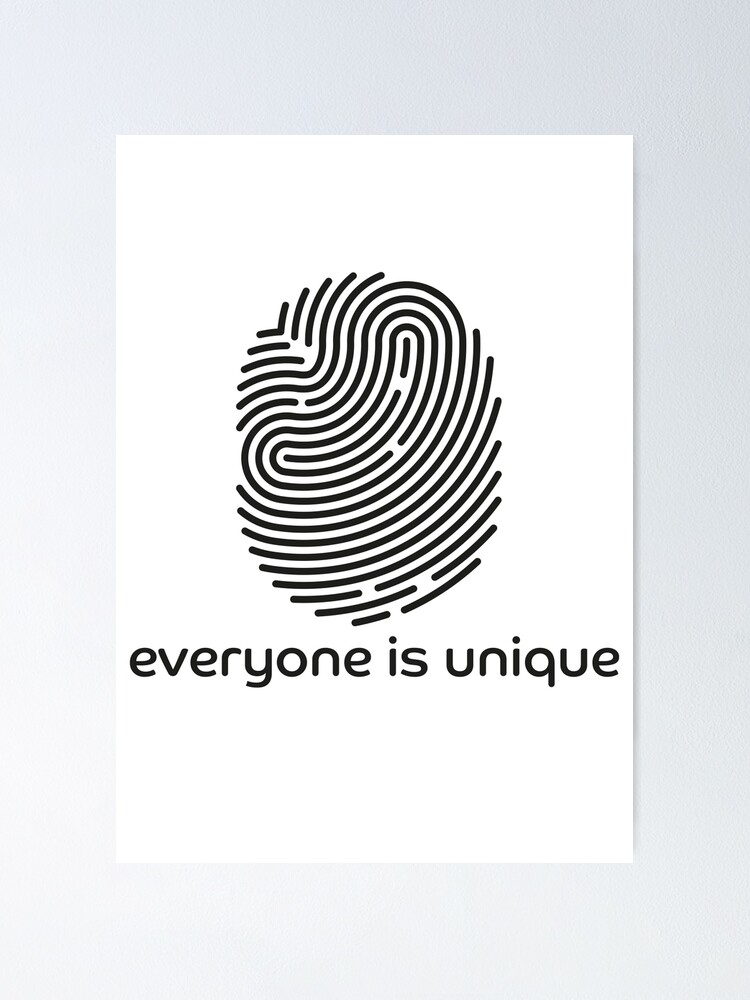 "EVERYONE IS UNIQUE Motif Design" Poster for Sale by MotifDesign ...