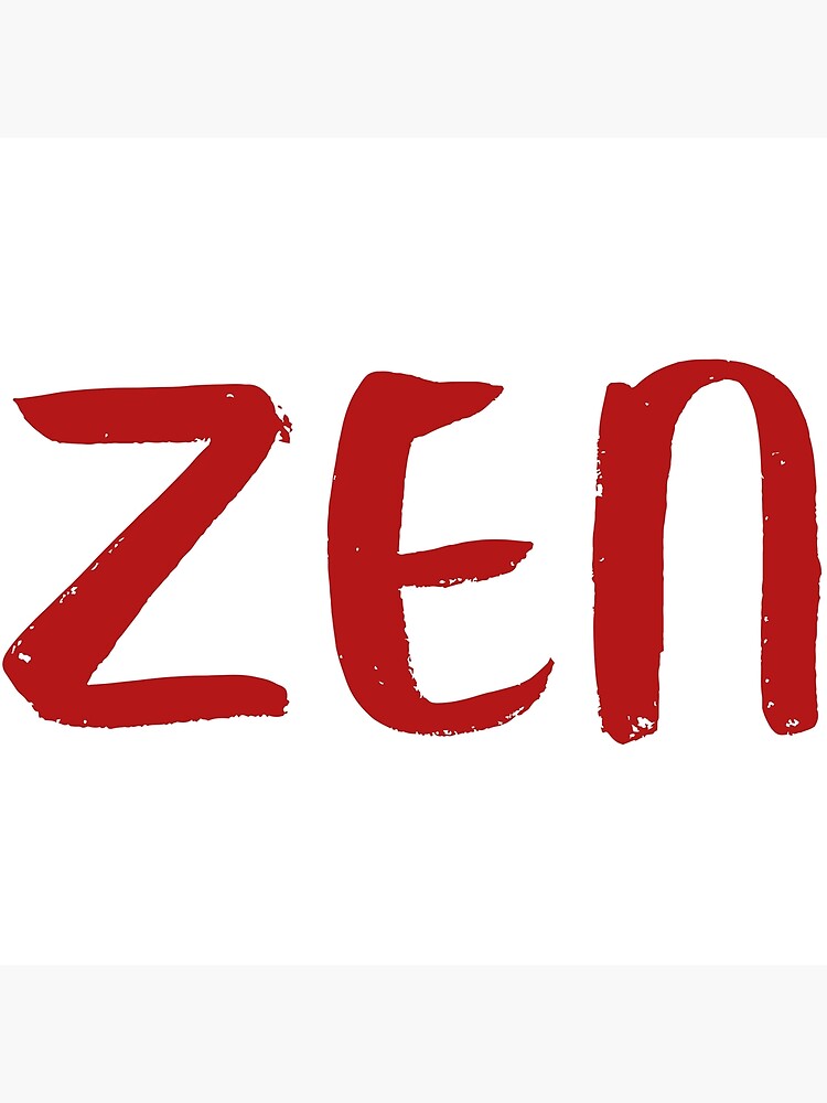 "Japanese Zen Red Typography" Poster by Trkien | Redbubble