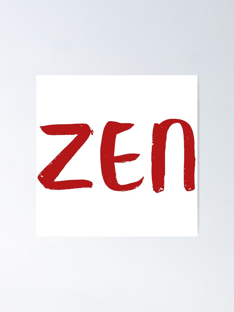 "Japanese Zen Red Typography" Poster by Trkien | Redbubble