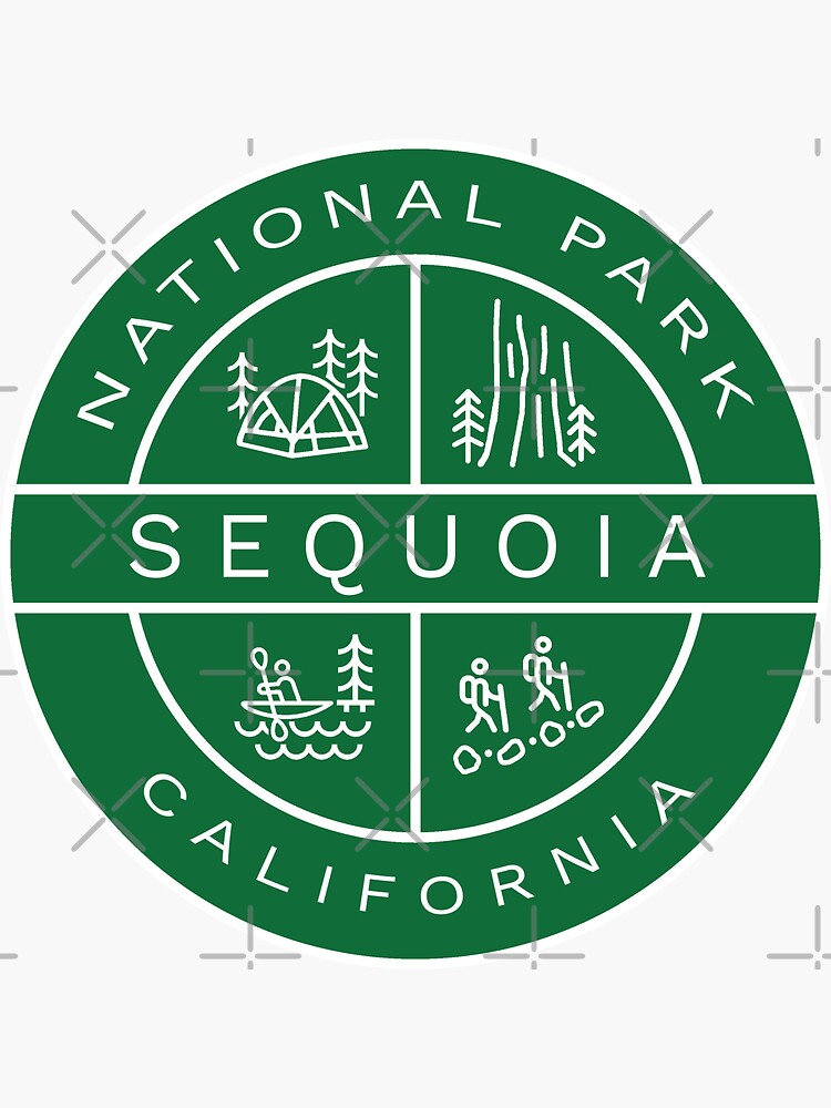 "Sequoia National Park Heraldic Logo" Sticker for Sale by VanyaKar ...
