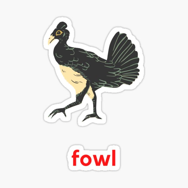"Fowl " Sticker for Sale by IrabenOilsy | Redbubble