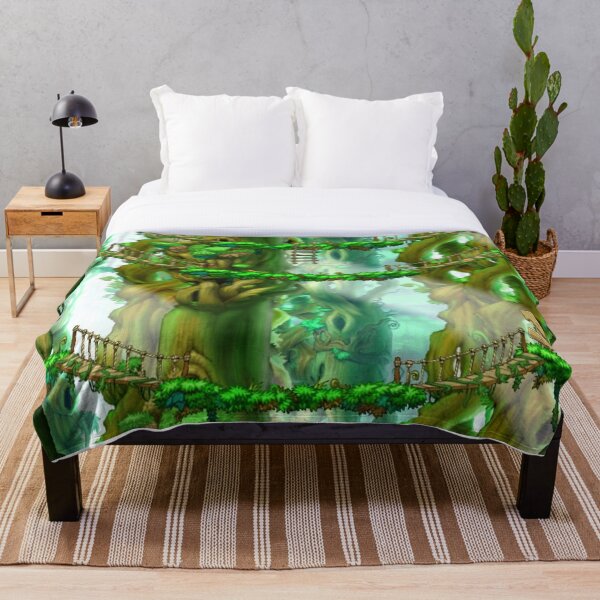 "MapleStory Ellinia Tree Dungeon Nostalgic" Throw Blanket for Sale by ...