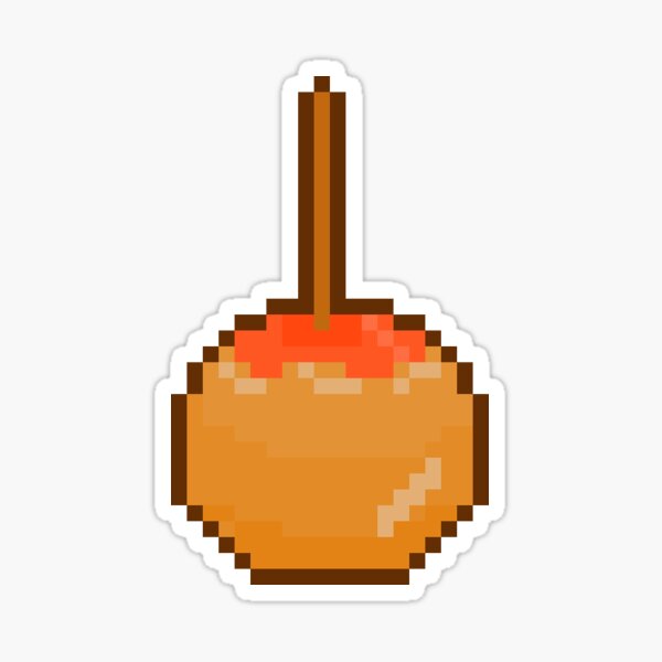 "Caramel/Candy Apple Pixel Art " Sticker for Sale by tifft | Redbubble