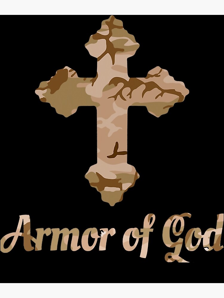"Christian Faith Armor of God Camo Cross" Poster by ellanorcorneli ...