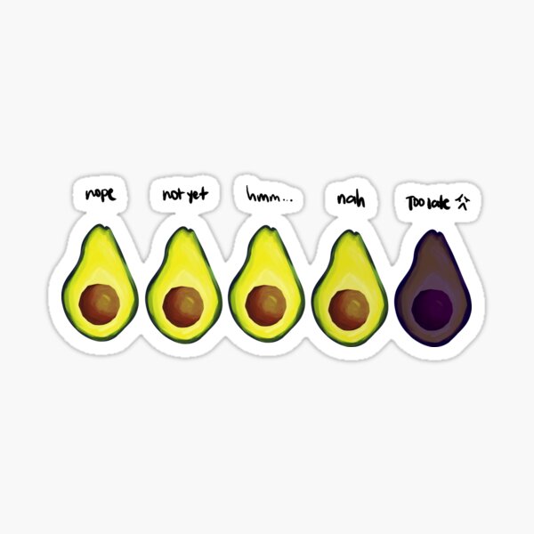 "Timeline of Avocado" Sticker for Sale by meiyorrr | Redbubble