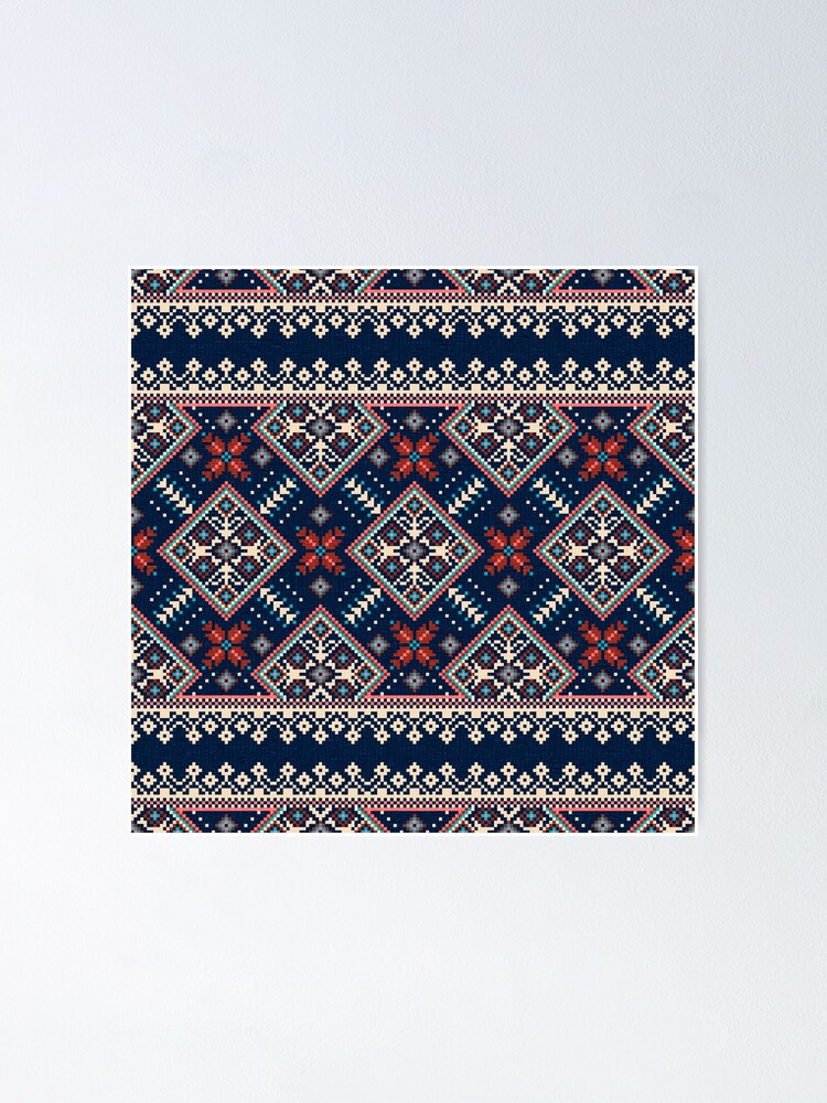 "Ethnic Slavic pixel carpet texture #2 - Ukrainian, Romanian, Moldavian ...