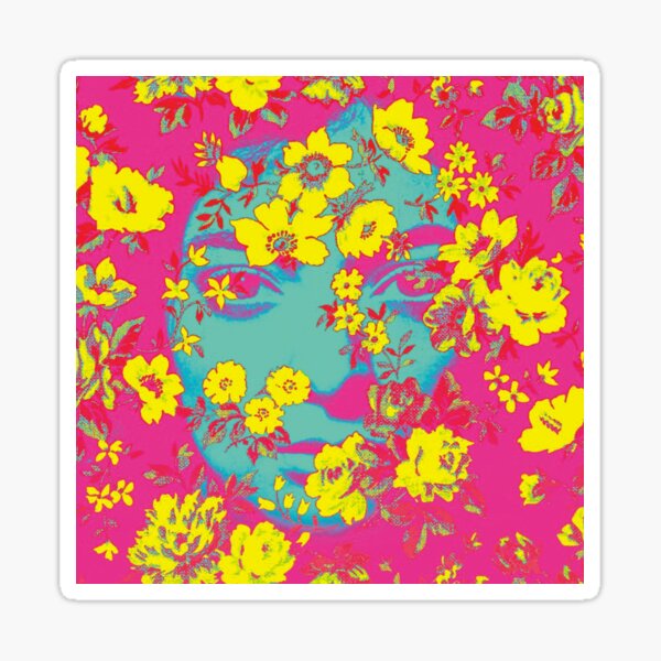 "flower yellow collage" Sticker by xxxmarin666 | Redbubble