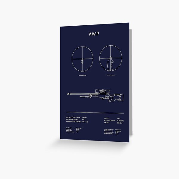 Carte de vœux « CSGO AWP Blueprint », par MajorSales | Redbubble
