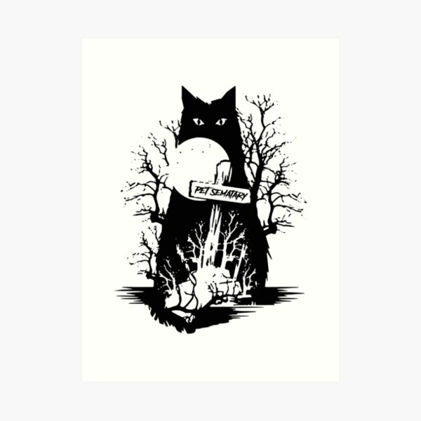 "Black And White Design Films Pet Sematary" Art Print for Sale by ...