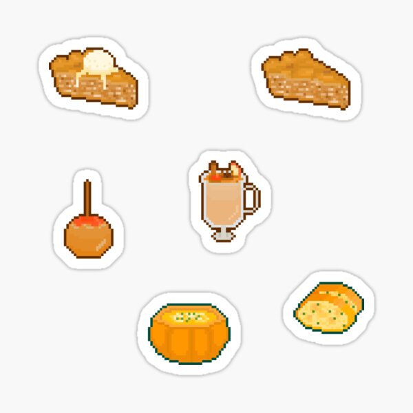 "Fall foods pixel art" Sticker for Sale by tifft | Redbubble