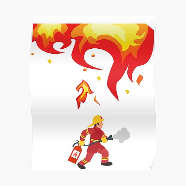 "Fire Rescue " Poster by NjambiEdwards | Redbubble