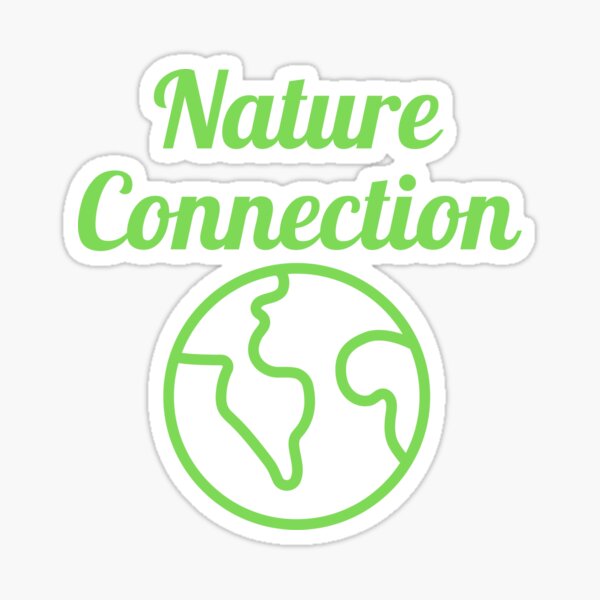 "Lettering Nature Connection in green drawing" Sticker for Sale by ...