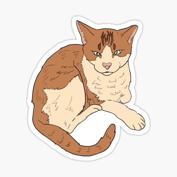 "Mr. Butters Kitty Stare" Sticker for Sale by ScrapThat | Redbubble
