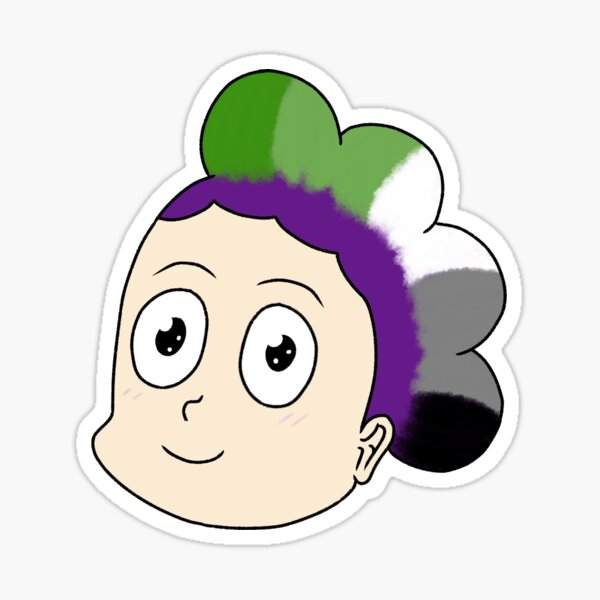 "Aromatic Mineta Pride Hero Academia" Sticker for Sale by Sketchy-Stuff ...