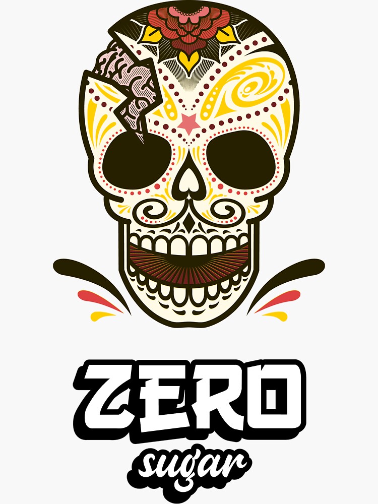 "Zero Sugar Skull" Sticker for Sale by Aneeq | Redbubble