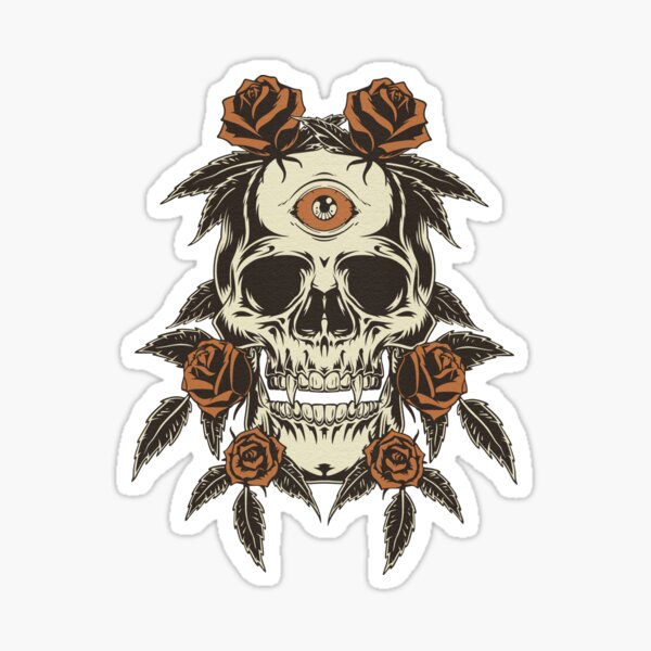 "Our Lady of Eyes and Roses Vampire Skull" Sticker for Sale by VXNTLC ...