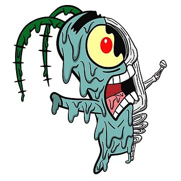 "Plankton Spongebob Skeleton" Sticker for Sale by TheDemonsShop | Redbubble