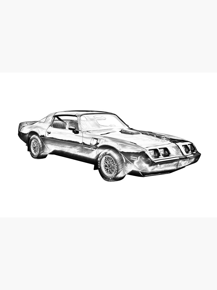 "1980 Pontiac Trans Am Muscle Car Illustration" Poster by KWJphotoart ...