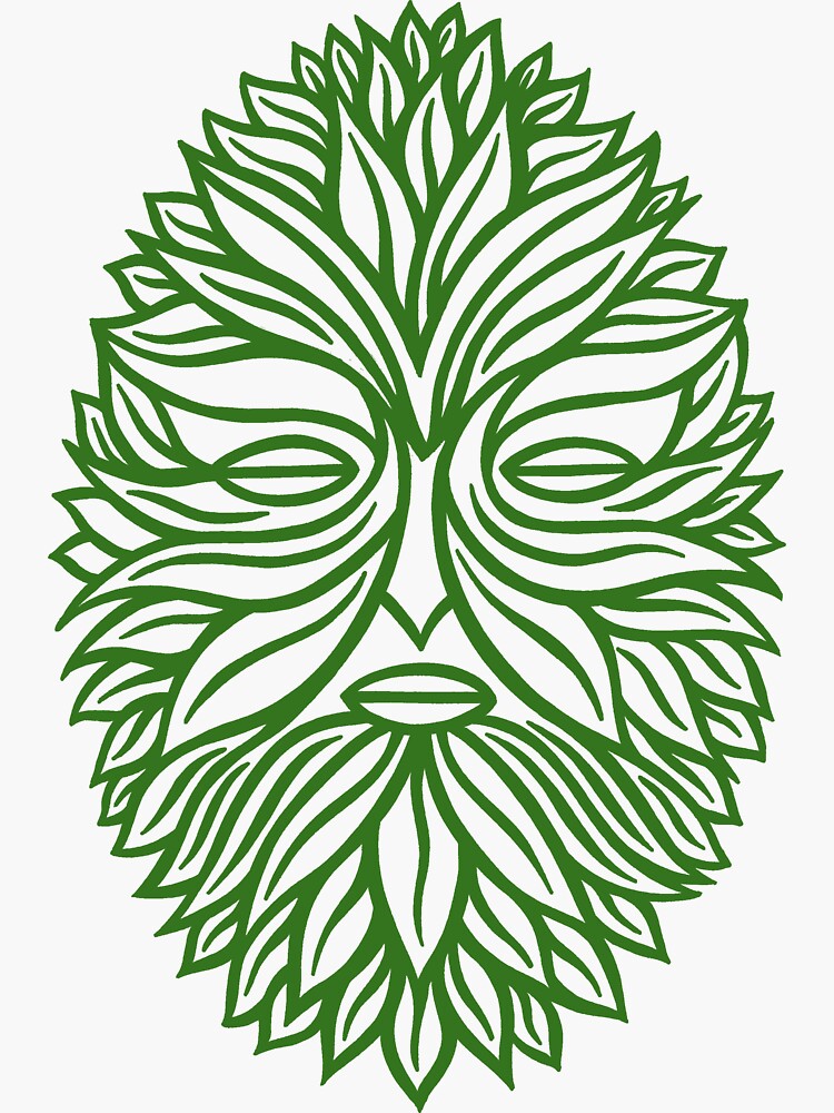 "The Green Man" Sticker by baggelboy | Redbubble