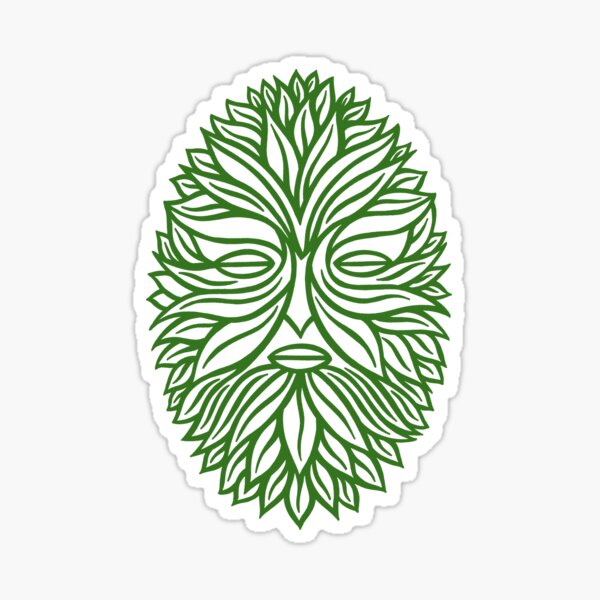 "The Green Man" Sticker by baggelboy | Redbubble