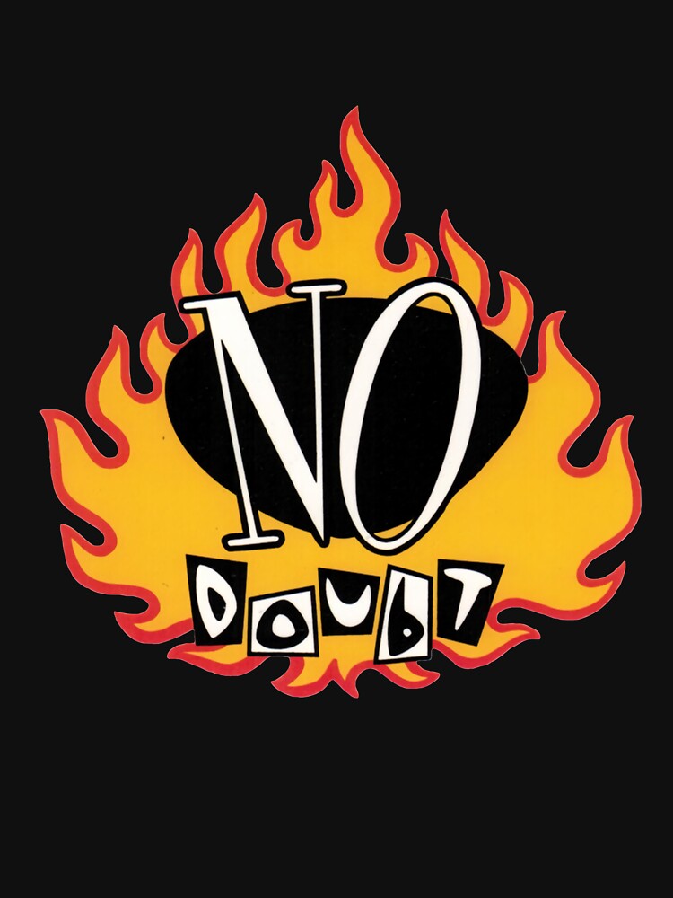 "No Doubt Flame Logo" T-shirt by TheCustom | Redbubble | no doubt flame ...