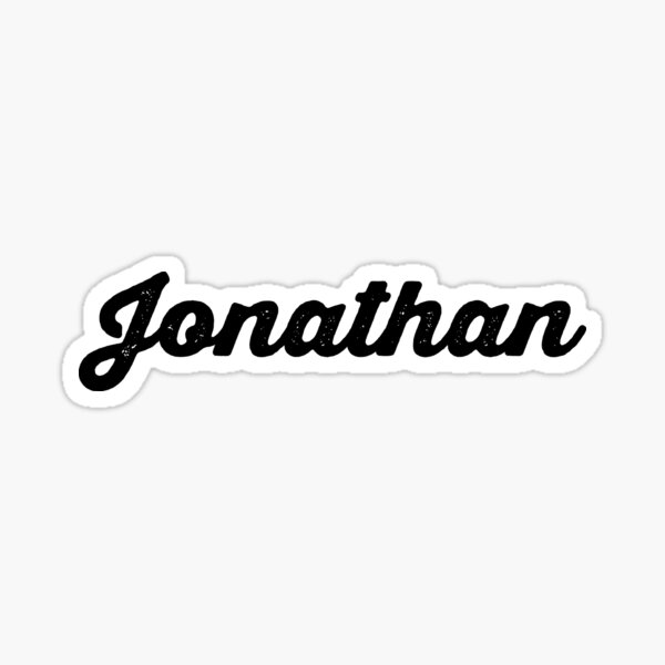 "Jonathan" Sticker by GoodVibesWX9 | Redbubble