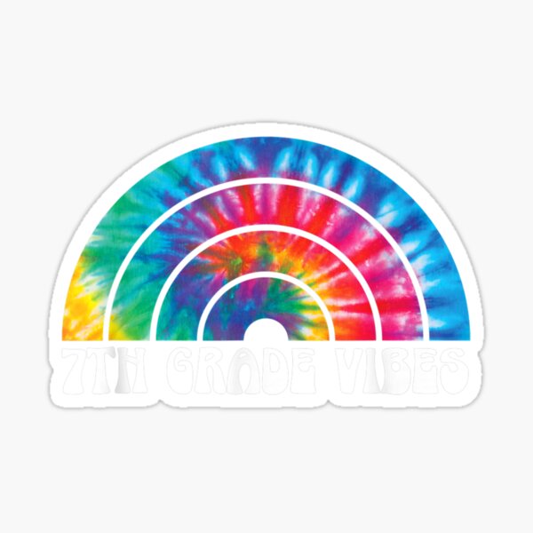 "Rainbow Tie Dye for Seventh Graders | 7th Grade" Sticker for Sale by ...
