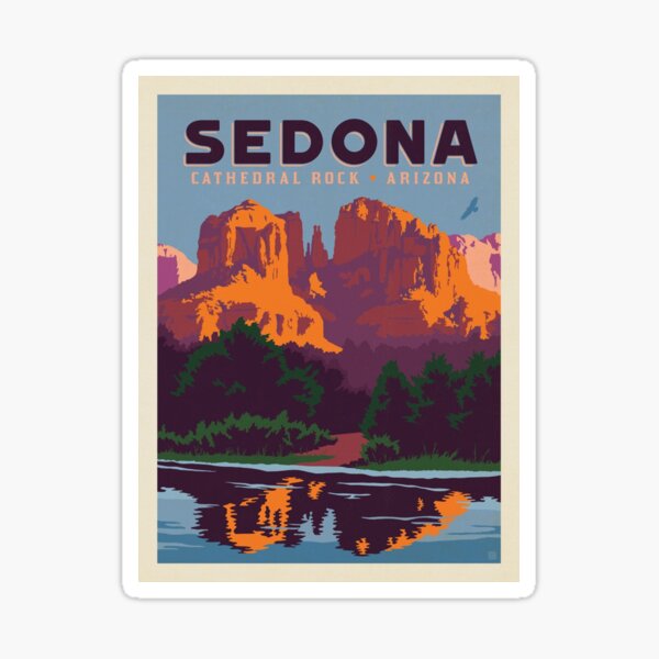 "Sedona Cathedral Rock Arizona" Sticker for Sale by Lorebbb10 | Redbubble