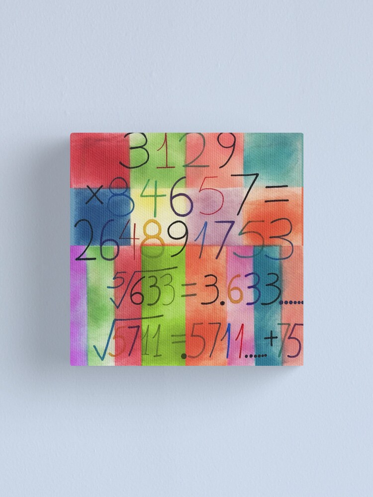 Lienzo «Tabla de Multiplicar hasta 99x99. Teoría de Números. Resultados ...