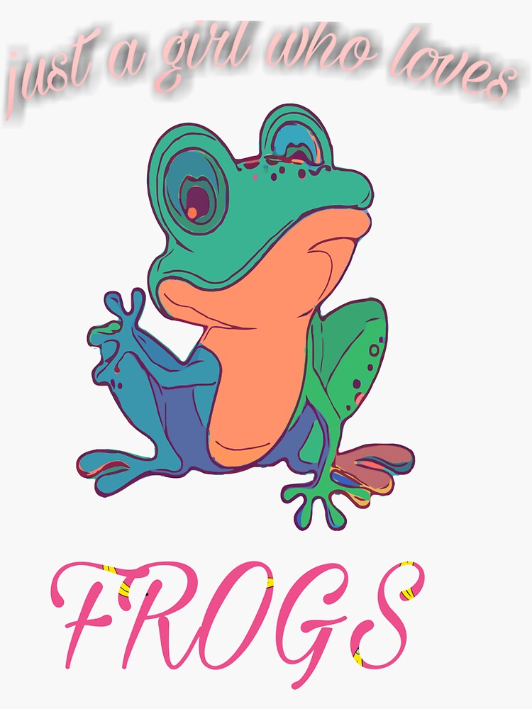 "just a girl who likes frogs" Sticker for Sale by B2Rdesigns | Redbubble
