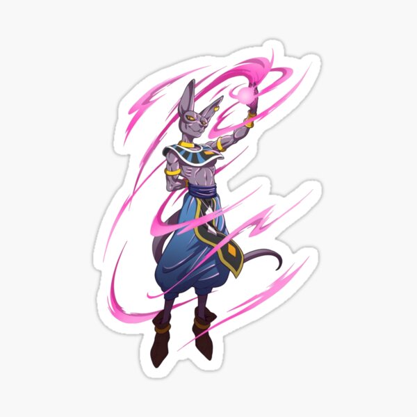 "Beerus hakai" Sticker for Sale by Cursed-Teemo | Redbubble