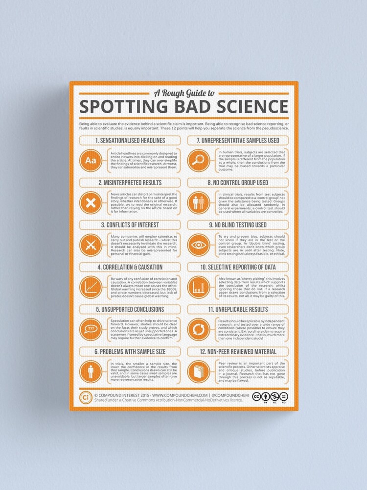 "A Rough Guide to Spotting Bad Science" Canvas Print for Sale by ...
