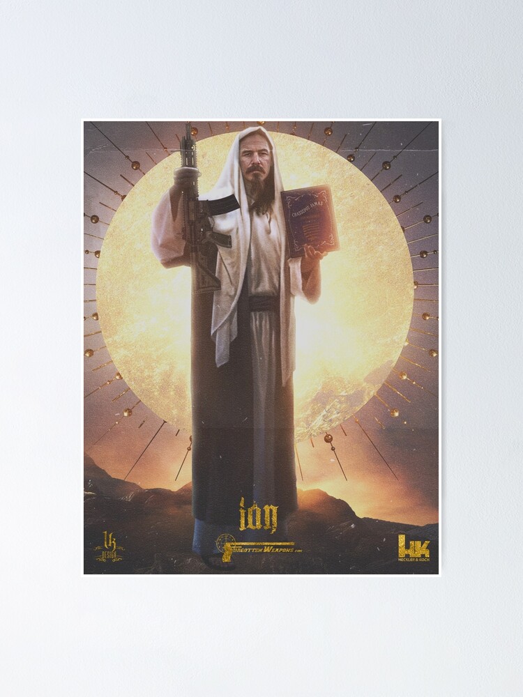 "Gun Jesus" Poster for Sale by Liberal-Designs | Redbubble