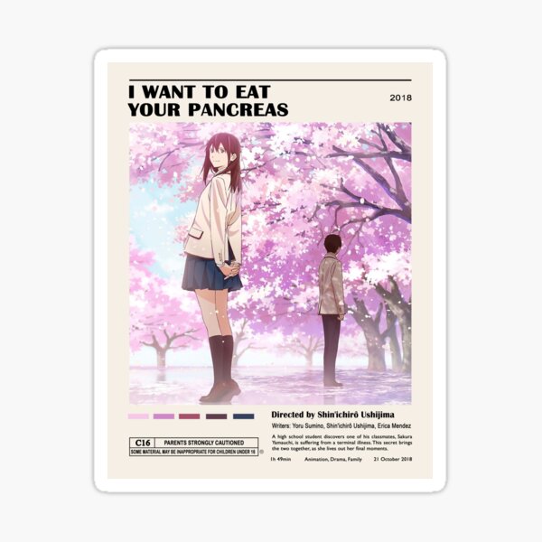 "Anime Poster" Sticker for Sale by AshleyReid89 | Redbubble