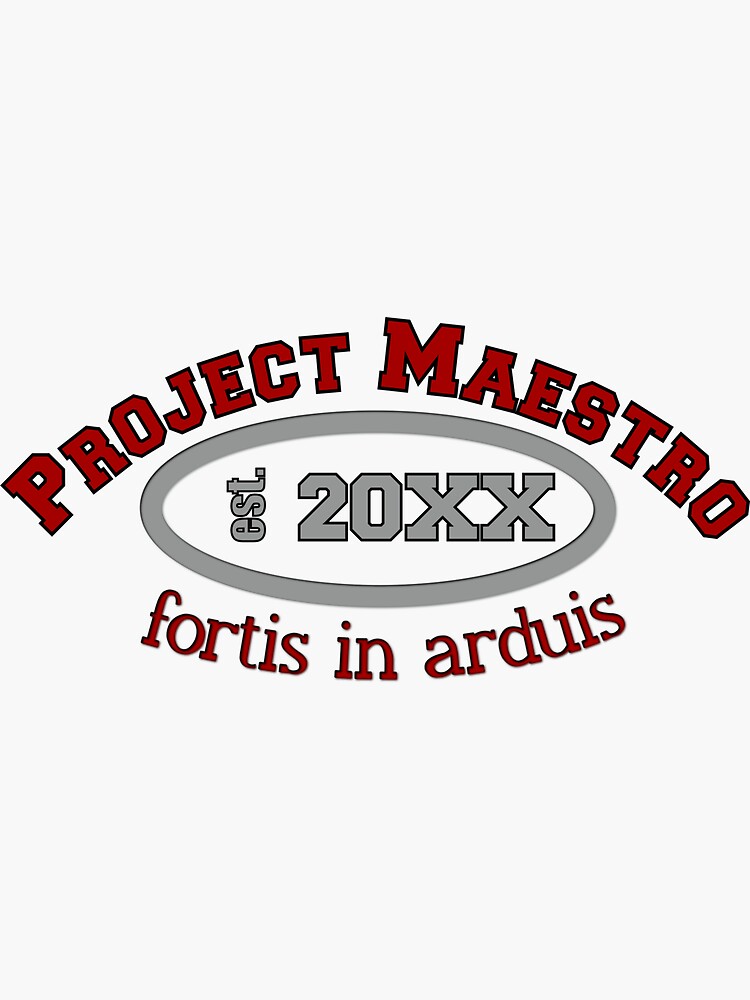 "Project Maestro College Style" Sticker for Sale by projectopus | Redbubble